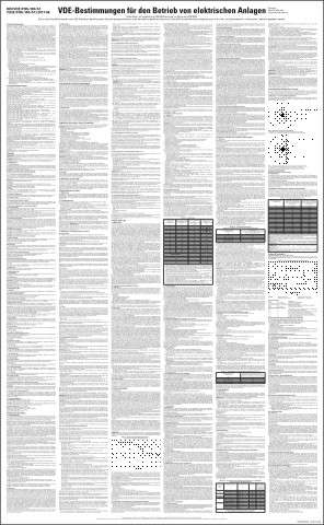 Bestimmungen für den Betrieb von elektrischen Anlagen VDE 0105 Aushang Schild | J. Ed. Wunderle oHG